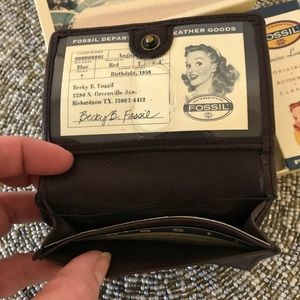 Fossil | Bags | Nib Fossil Brown Leather Mini Wallet | Poshmark